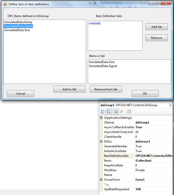 Visual Studio OPCDA.NET Controls